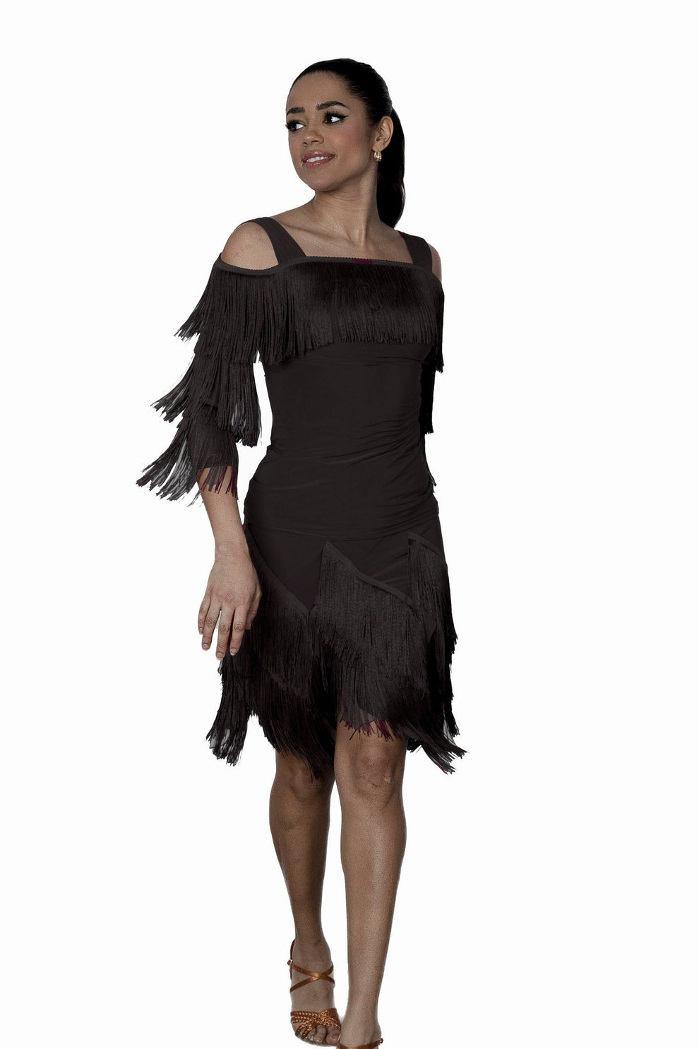 Diagonal Fringe Ballroom Dance Skirt | Dance America